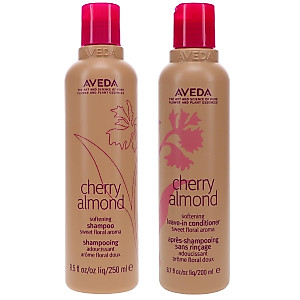 Aveda Cherry Almond Softening Shampoo 8.5 Oz & Leave in Conditioner 6.7 Oz