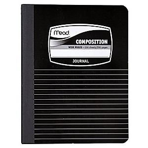 Mead Composition Books/Notebooks, Wide Ruled Paper, 100 Sheets, 9-3/4" x 7-1/2", 3 Pack (38063)