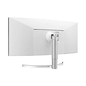 LG 38WN95C-W Monitor 38" 21:9 Curved UltraWide QHD+ (3840 x 1600) Nanio IPS Display, Thunderbolt 3, 1ms Response Time, 144Hz Refresh Rate, NVIDIA G-SYNC, AMD FreeSync -White/Silver