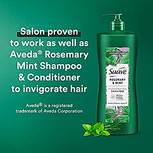 Suave Shampoo and Conditioner Set w/Rosemary and Mint - Invigorating Mint and Rosemary Shampoo and Conditioner for Soft & Shiny Hair, 28 Oz Ea (2 Piece Set)