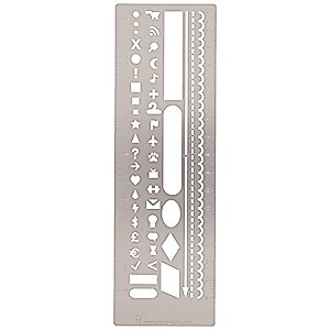 Metal Stencil Bookmark for Bullet Journals
