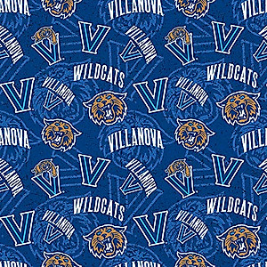 SYKEL ENTERPRISES Villanova University Cotton FABRIC-100% Cotton -Villanova Wildcats Fabric Sold by The Yard-Villanova College Cotton Fabric by SYKEL