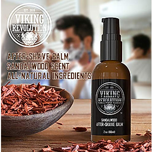 Viking Luxury After-Shave Balm - Soothes Face, Moisturizes After Shaving, Eliminates Razor Burn - Sandalwood Scent