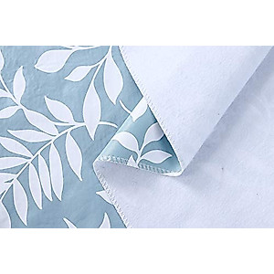 Rectangular Vinyl Tablecloth ,Heavy Duty 100 % Waterproof Oil-Proof Wipeable with bflannel Backing for Kitchen Party Picnic Dining Spring Summer Indoor & Outdoor(Blue, 60X84 Inch)…