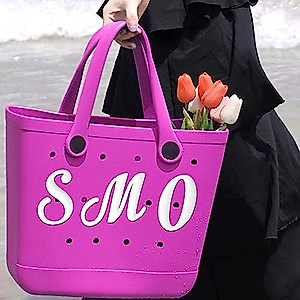 Decorative Lettering for Bogg Bag, White Charm for Bogg Bag Cute Bag Accessories Alphabet Letter Charm Inserts for DIY Personalizing Your Handbag(S)