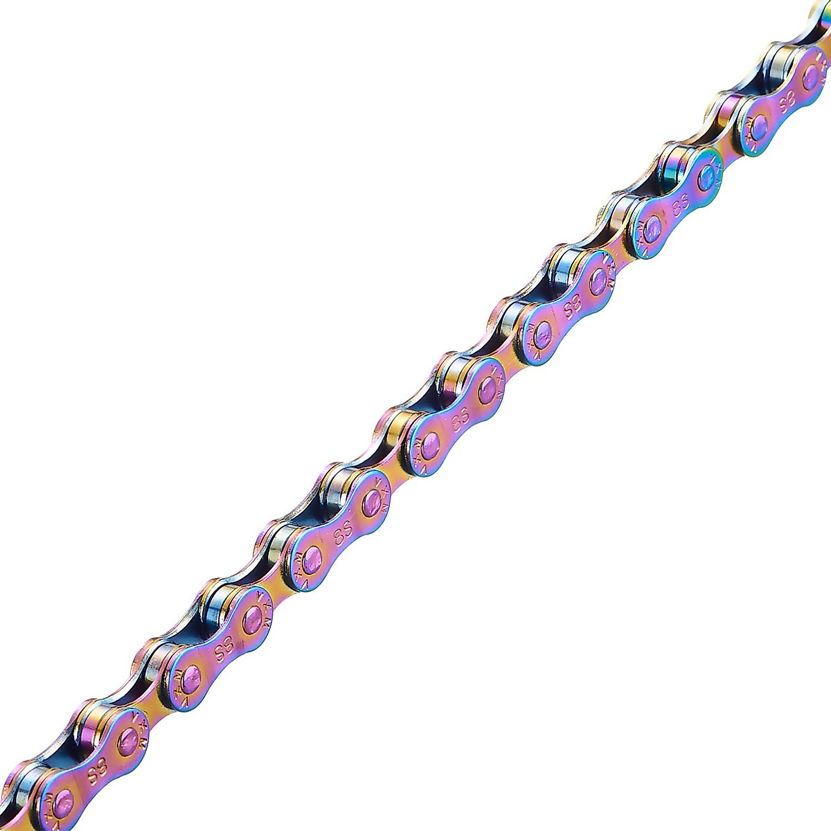 YBEKI Bike Chain 6/7/8/9/10/11 Speed Bicycle Chain 1/2 x 11/128 Inch 116 Links (6/7/8 Speed, Multicolour, 1)