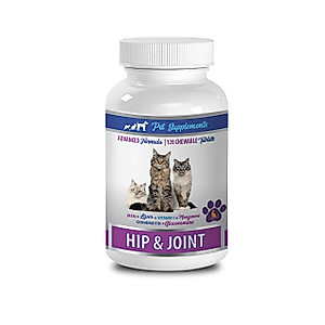 Pet Supplements cat Joint Support - CAT Hip and Joint Health - Advanced Support CAT Formula - Healthy Chewy Treat - glucosamine chondroitin cat Treats - 1 Bottle (120 Chews)