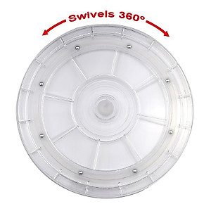 Cedmon Heavy Duty Lazy Susan Turntable Organizer Acrylic Organizers for Kitchen Corner Cabinets Spice Rack Cake Decorating TV Laptop Computer Monitor (9 inch)