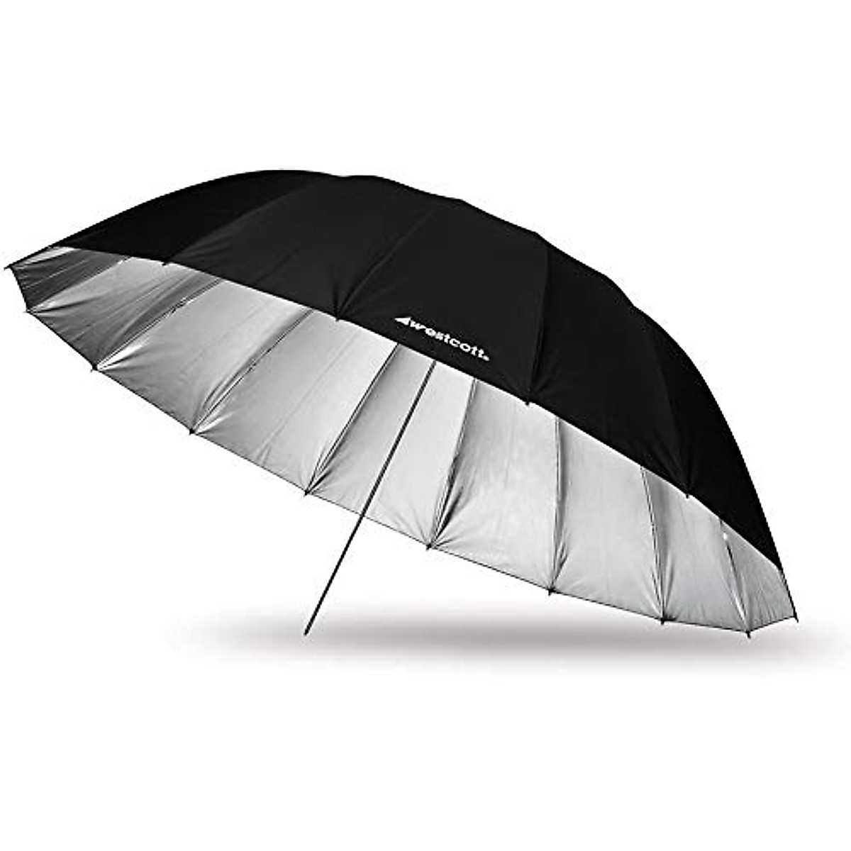 Westcott 4633 7-Feet Silver with Black Cover Parabolic Umbrella