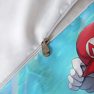 NICHIYOBI Redcap Beard Plumber Bros Game Movie Duvet Cover Set 3D Bedding Comforter Cover 3 Pcs (1 Duvet Cover+2 Pillowcases) Bedding Set (05,Twin-68x86in+20x30in*2)