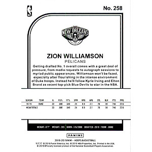 New Orleans Pelicans 2019 2020 Hoops Basketball Factory Sealed 11 Card Team Set Featuring Zion Williamson Rookie Card and Jrue Holiday Plus