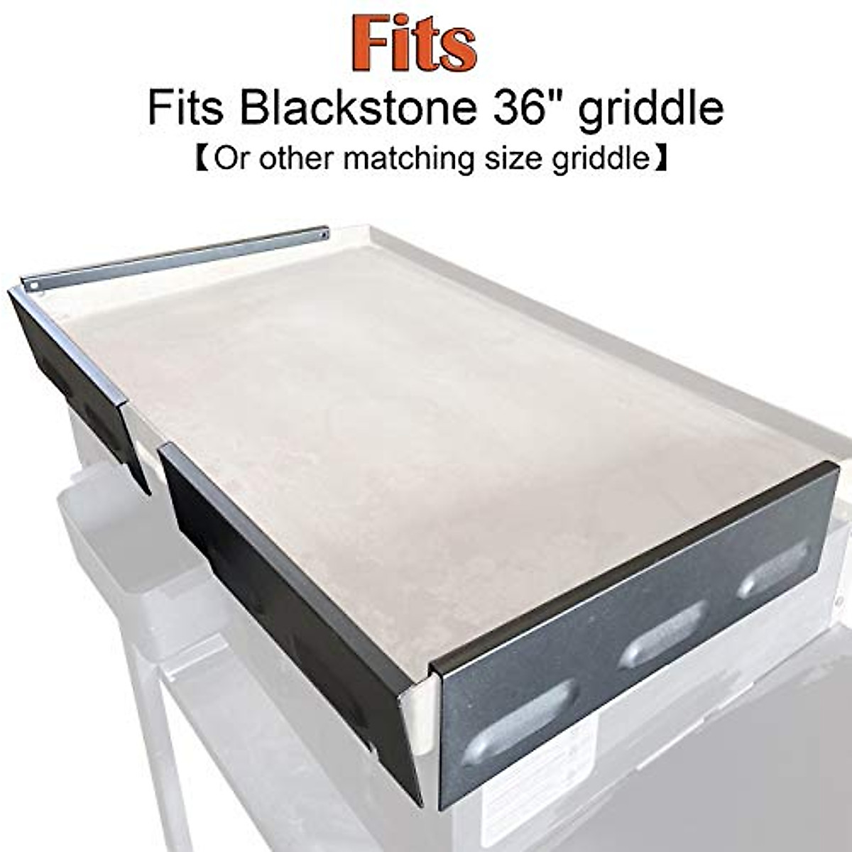 EasiBBQ 5015 Wind Screen for Blackstone 36" Griddle and Other Griddle, Wind Guard, Black