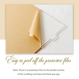 Aytai Acrylic Wedding Card Box with Lock, Clear Card Box for Wedding Reception, Wedding Money Box Gift Card Box for Party Graduation Birthday Baby Shower Decorations