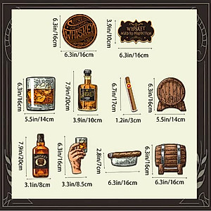 Whiskey Birthday Party Decorations Set, Aged to Perfection Birthday Party Supplies, 40Pcs Party Hanging Swirls, Beer Cake Toppers for Adult Men 30th 40th 50th 60th Cheers and Beers Party