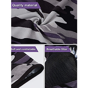 Blulu 4 Pieces Balaclava Full Face Mask Winter Windproof Balaclava Neck Sun Protection Breathable Face Cover (Camouflage)