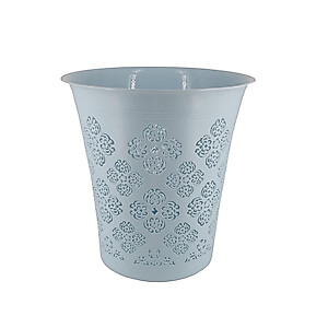 IDEËN 8L Plastic Trash Can - Wastebasket, Garbage Container Basket for Bathrooms, Laundry Room, Kitchens, Offices, Kids Rooms, Dorms (Blue)