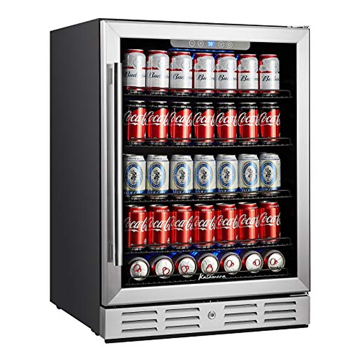 Kalamera 24 inch Beverage Refrigerator - 154 Cans Capacity Beverage Cooler- Fit Perfectly into 24" Space Built in Counter or Freestanding - for Soda, Water, Beer or Wine - For Kitchen, Bar or Office