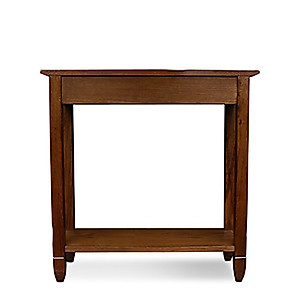 Leick Home 10059 Rustic Slate Tile Hall Console Sofa Table with Shelf, Rustic Oak