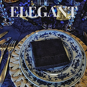 The Upper Kitchen Chargers for Dinner Plates – 14 inch Water Hyacinth Placemats, Woven Placemats, Rattan Chargers, Boho Charger Plates, Plate Chargers