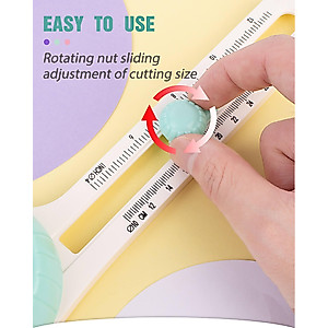 Oythiem Circle Cutter Tool for Paper Crafts - Perfect Circle Maker with Ease - Rotary Cutter Round Cutting Knife with 3 Replaceable Blades for Scrapbooking, Card Making, Art and Diy Crafts (Green)