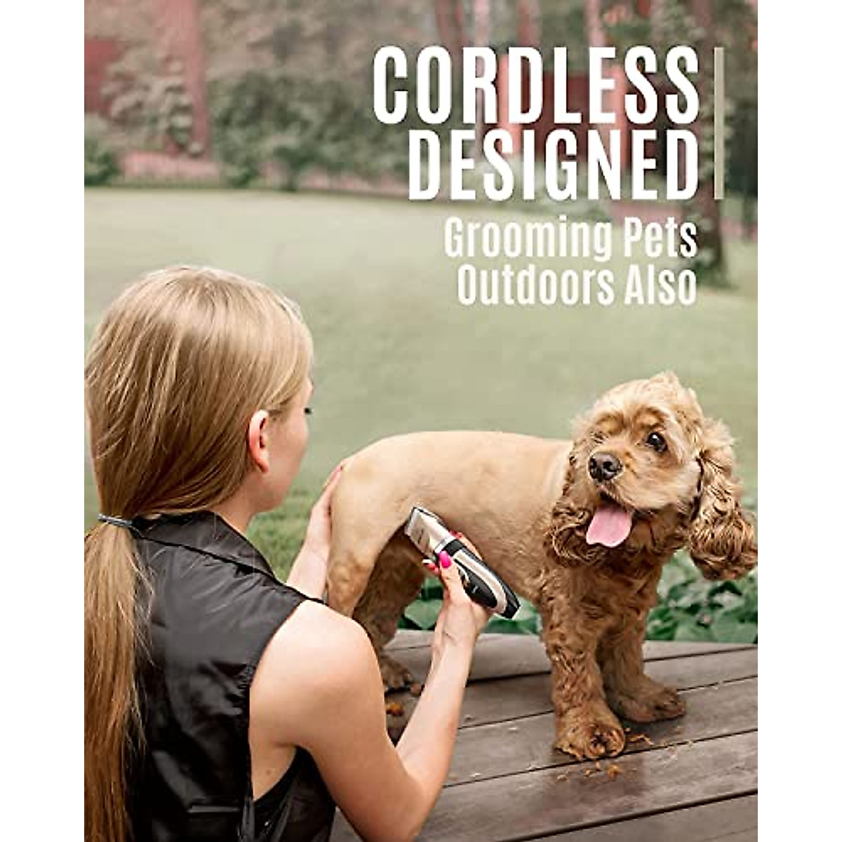 oneisall Dog Shaver Clippers Low Noise Rechargeable Cordless Electric Quiet Hair Clippers Set for Dogs Cats Pets