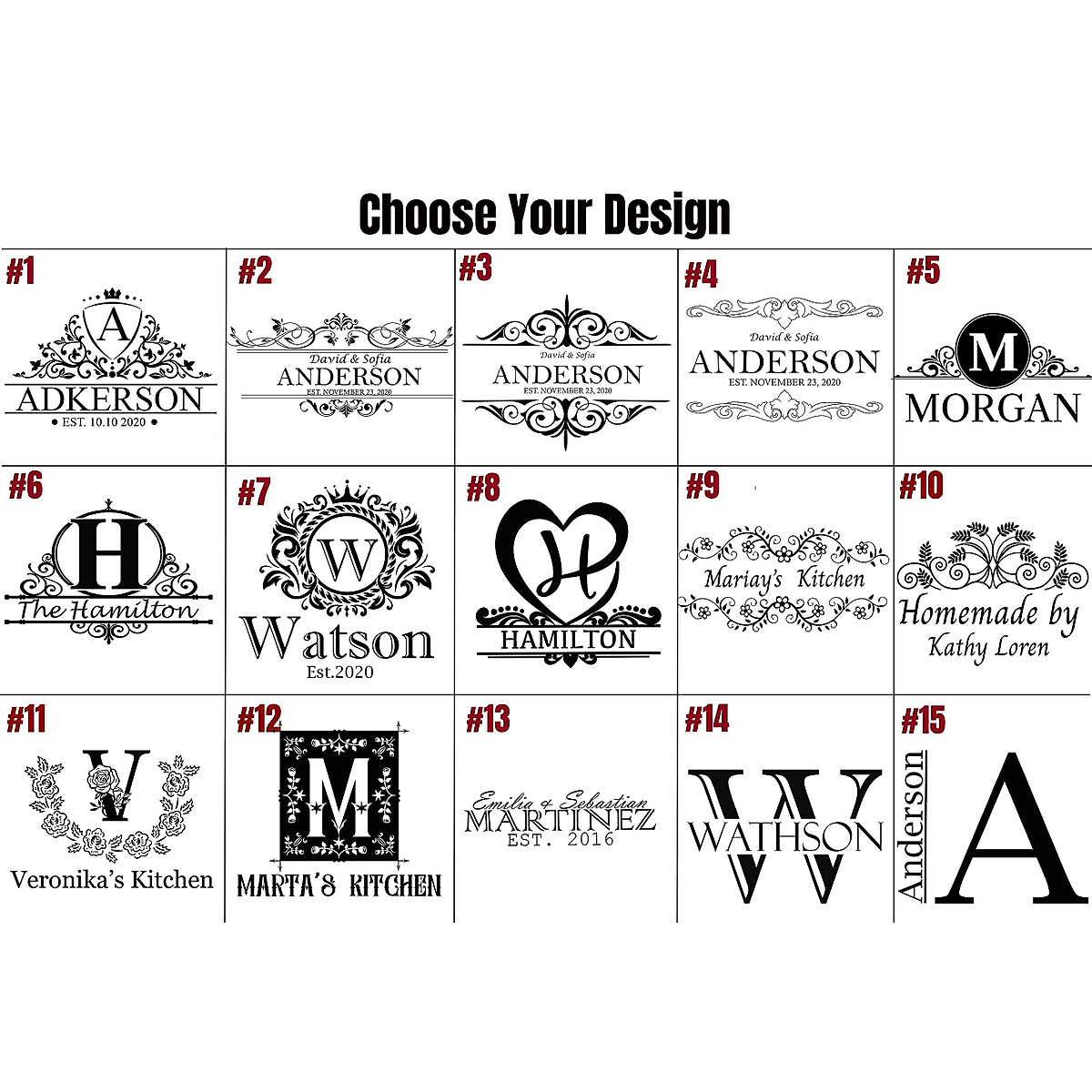 Personalized Round Cutting Board, Custom Engraved Monogram Block Inlay Cutting Board for Wedding, Gift for Mom, Housewarming, Anniversary (Large: 11 3/4'')