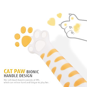 hecef Cute Kitchen Knife Set,5-piece Non-Stcik Knives Set with Detachable Block and Scissors,Sharp Kitchen Knives for Chopping, Slicing, Dicing and Cutting (Yellow)