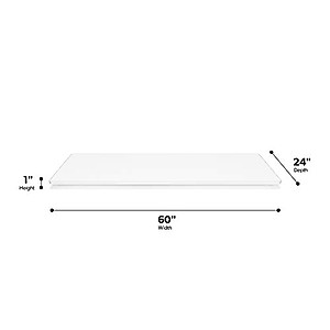 HON Basyx Commercial-Grade Table Top ONLY for Height Adjustable Desk Base, 60", White