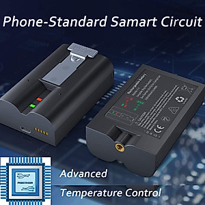 Rechargeable Battery with Charging Station Compatible Ring Video Doorbell 2/3/3Plus/4, Spotlight Cam Battery, 3.65V 6040mAh Replacement Lithium-Ion Battery(Not for Stick Up Cam)