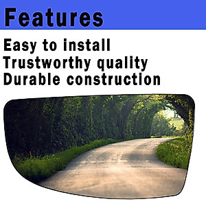 Transit Driver Side Lower Mirror Glass Compatible with 2015 2016 2017 Ford Transit T150 T250 T350 Left Pass Convex Lower Tow Mirror Glass with Rear Holder BK3Z-17K707-B