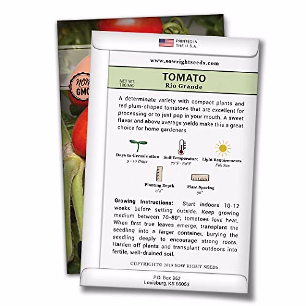 Sow Right Seeds - Rio Grande Tomato Seed for Planting - Non-GMO Heirloom Packet with Instructions to Plant a Home Vegetable Garden - Great Gardening Gift (1)