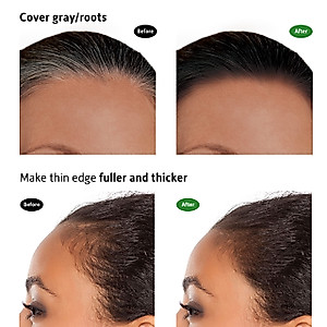 EBIN NEW YORK 24 Hour Colored Edge Tamer 3pack – 0.5 Oz, Jet Black, No Flaking, No Residue, Covers Gray & Roots