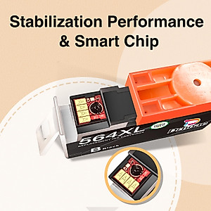 564XL Ink Cartridges for HP Printers, Drnoae Compatible for HP Photosmart 7520 5520 7525 7510 6510 5514 6515 Officejet 4620 7510 4622 5510 Deskjet 3520 3521 Ink Cartridges, 5 Pack