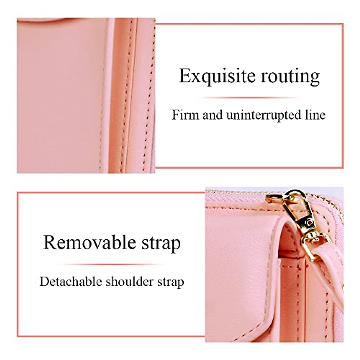 The Original Clutch Wallet, Crossbody Leather Shoulder Bags and Clutches, Women's Crossbody Handbags Cellphone Pouch (Gray)