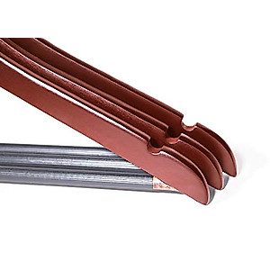 Topline Classic Wood Suit Hangers - 30 Pack (Cherry Finish)