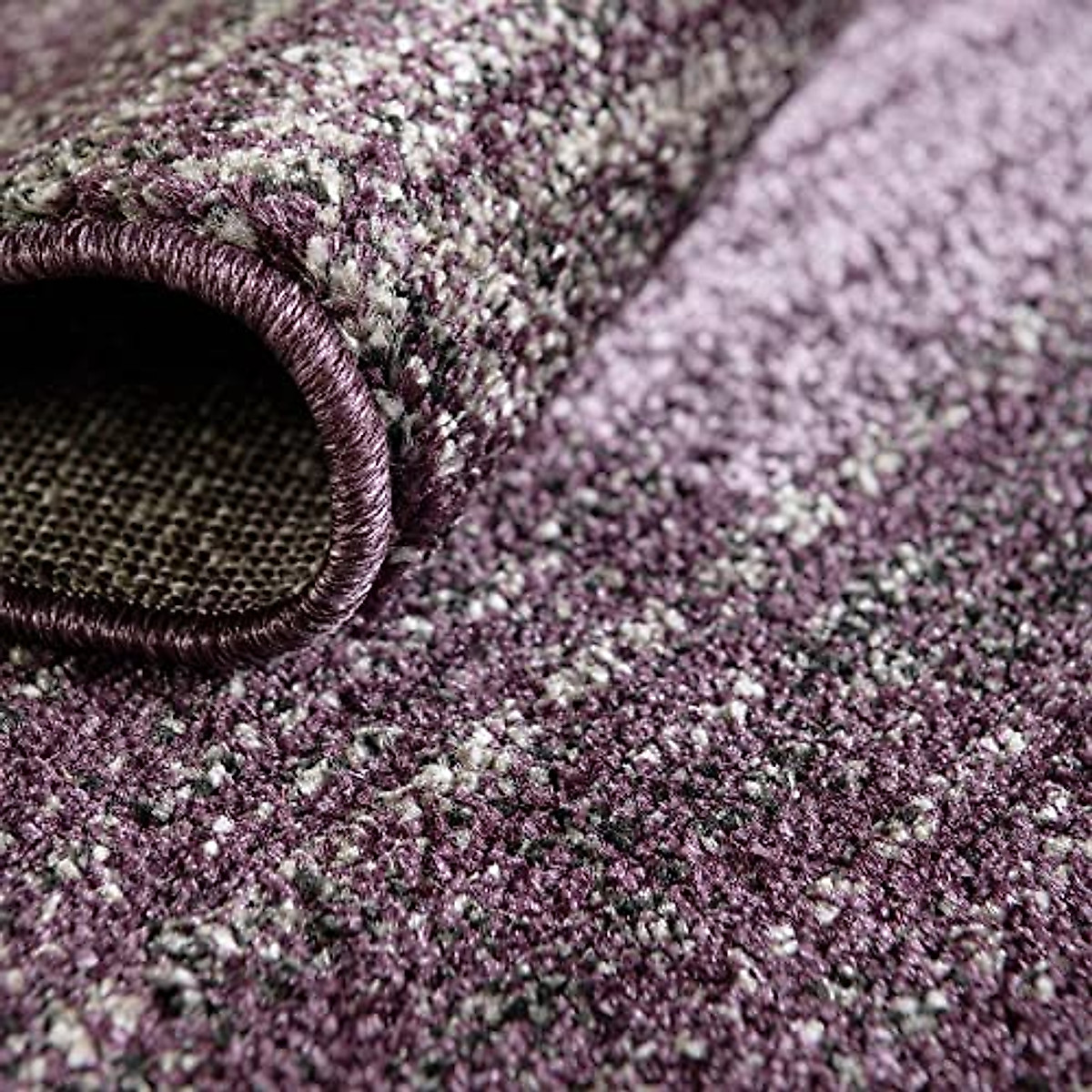 Unique Loom Del Mar Collection Area Rug-Transitional Inspired with Modern Contemporary Design, 6' 0 x 9' 0 Rectangular, Violet/Ivory