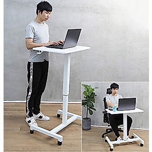 COTCLO Learn Office Computer Table Home Standing Automatic Pneumatic Adjustable Lifting Sofa Bed Lazy Mobile Office Computer Desk Speech Table