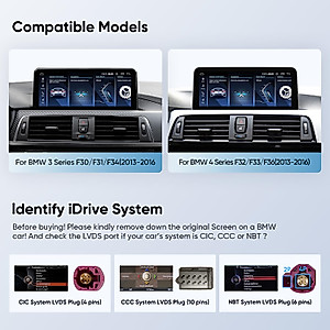 10.25 Qualcomm(4G+64G) 8Core 5G WiFi 1920 * 720 Android10 Car Stereo Radio for BMW 3 4 Series F30 F31 F34 F35 F32 F33 NBT System Support Carplay Android Auto 4G Bluetooth Navigation Multimedia Player