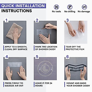 KINCMAX Corner Shower Caddy, Rustproof SUS304 Stainless Steel, Adhesive Wall Mount Double Baskets 2-pack with Built-in Hooks (Matte Black)