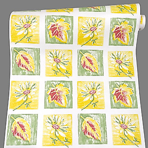 Yifely Yellow Leaf Sunflower Countertops Decor Paper Self-Adhesive Vinyl Shelf Drawer Liner 17.7 Inch by 9.8 Feet