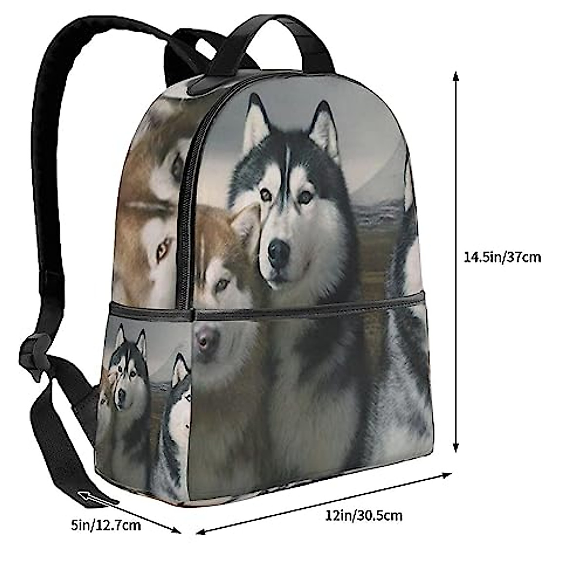 BAFAFA Husky dogs Printed Travel Backpack Business Work Bag Computer Bag Outdoor Sports Rucksack