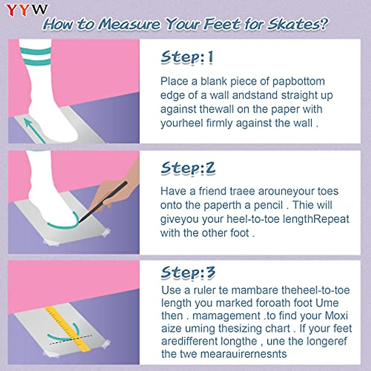 YYW Roller Skates for Women Girls Classic Double-Row Roller Skates High-top PU Leather Roller Skate Shoes Indoor Outdoor Roller Skates Purple