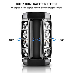 Spider Moving Head Lights, HAKUTA LED Stage Light RGBW 4-in-1 LED Moving Head Light, Compatible DMX-512 with 4 Control Modes for Parities, Concert, Performance Stage, Club, Bar and Wedding Ceremon