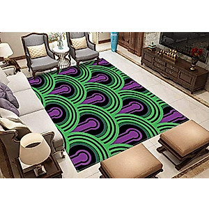 Overlook Hotel Carpet from The Shining Purple/Green Area Rugs Non-Slip Floor Mat Doormats Home Runner Rug Carpet for Bedroom Indoor Outdoor Kids Play Mat Nursery Throw Rugs Yoga Mat