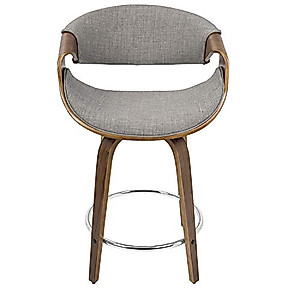 LumiSource 24 in. Curvini Counter Stool - Set of 2