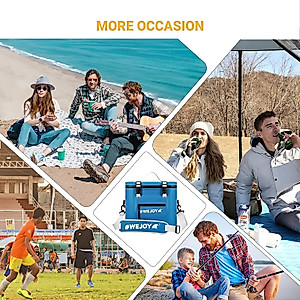 #WEJOY Insulated Camping Cooler Bag,12 Can,2 Days Ice Life, Portable Waterproof Camp Coolers Lunch Bag with Leakproof Zipper for Outdoor Beach, Picnic, Hiking, Fishing, Traveling,BBQ