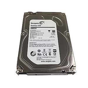 Seagate ST4000DM000 Desktop Hdd 4TB Sata 6GB/s Ncq 64MB Cache 3.5in Internal Bare Drive (Renewed)