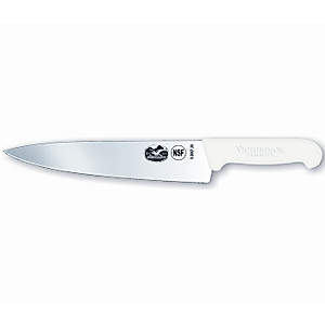 Victorinox Cutlery 10-Inch Chef's Knife, White Fibrox Handle, 10 Inch