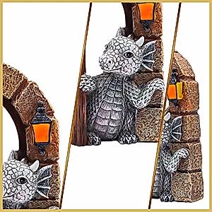 Lovely Courtyard Dragon Sculpture, Outdoor Window Dragon Statue, Dragon Garden Statues, Resin Garden Dragon Statue, Outdoor Dragon Ornaments, Outdoor Garden Dragon Decor Statue