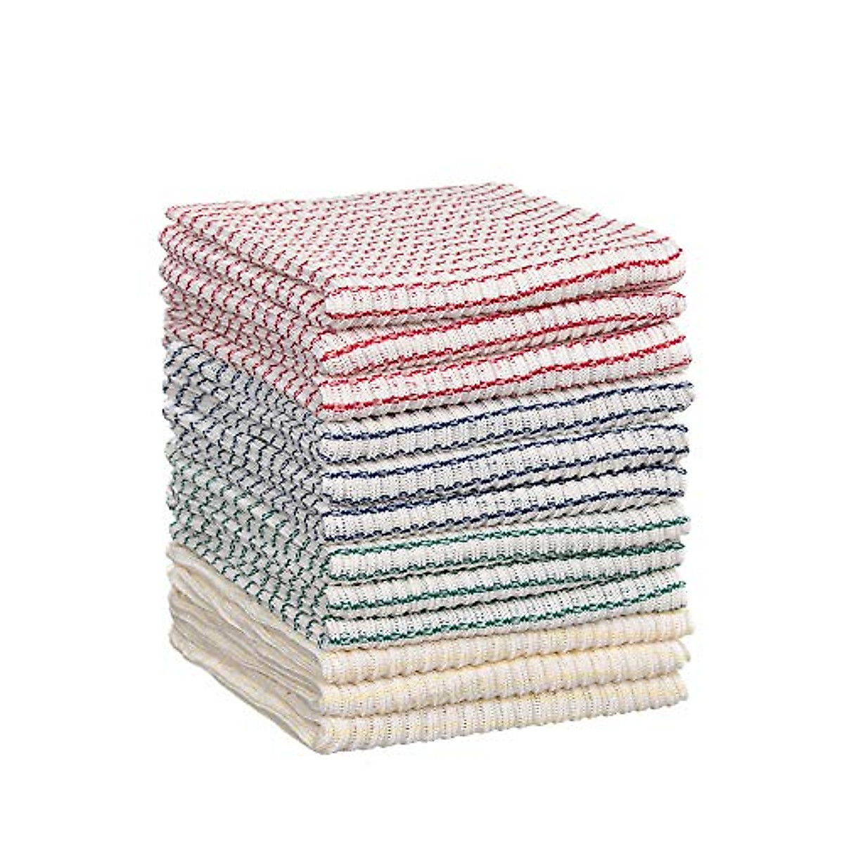 World's Best Dish Cloths - Set of 12 - Colors Vary